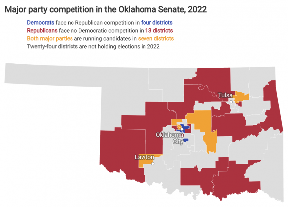 Seventy percent of state legislative districts will be without major ...
