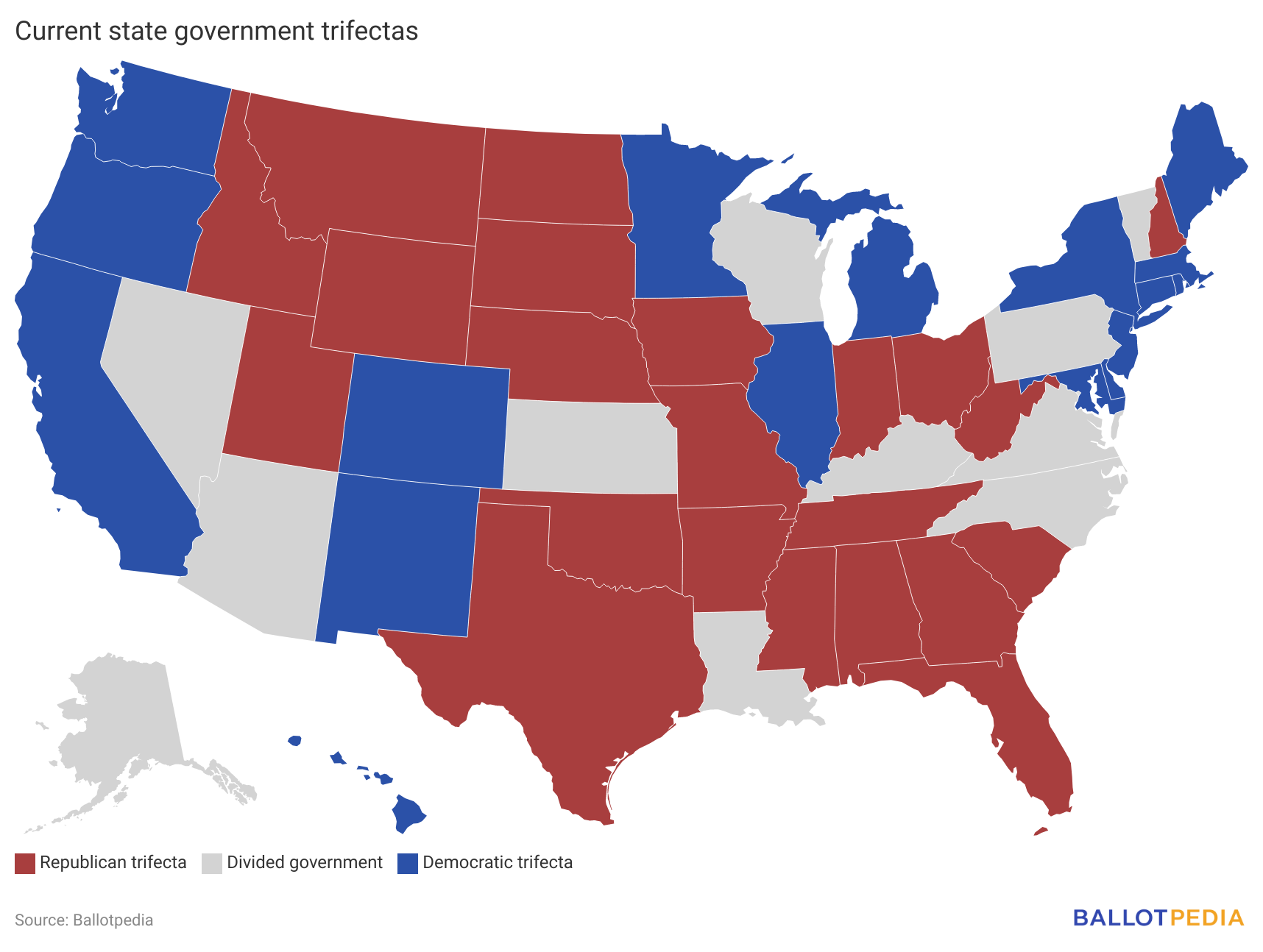 Number of one-party state governments at the highest point in at least ...