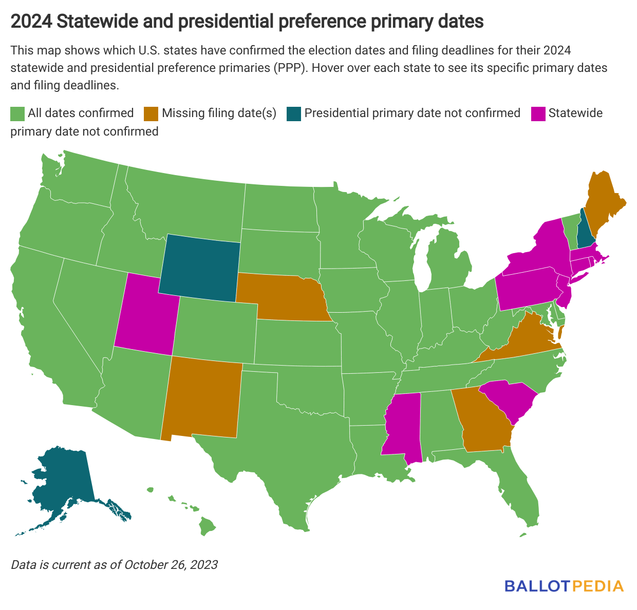 38 states and D.C. have confirmed the candidate filing deadlines for ...