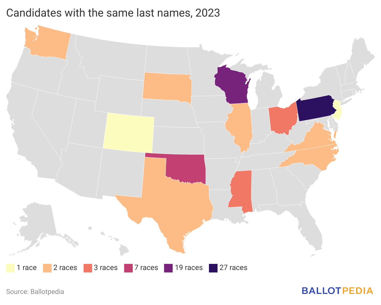 Seventy-three races this year have candidates that…