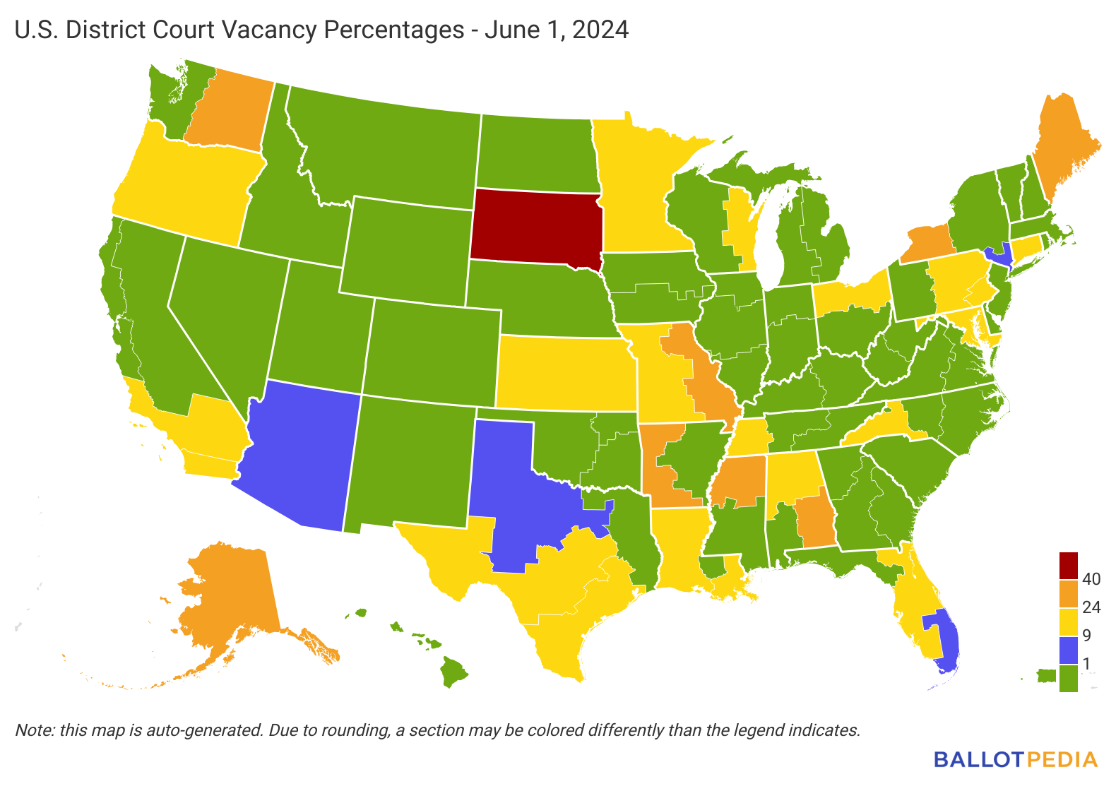 Ballotpedia releases federal judicial vacancy count for June 2024 ...