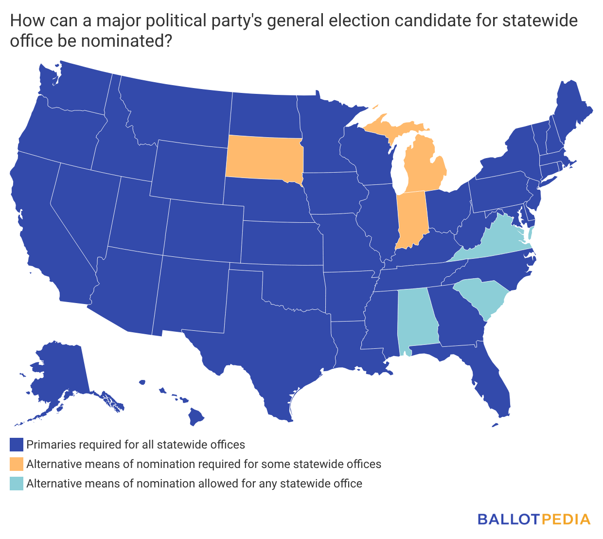 What to know about states that don't use primary elections to nominate ...